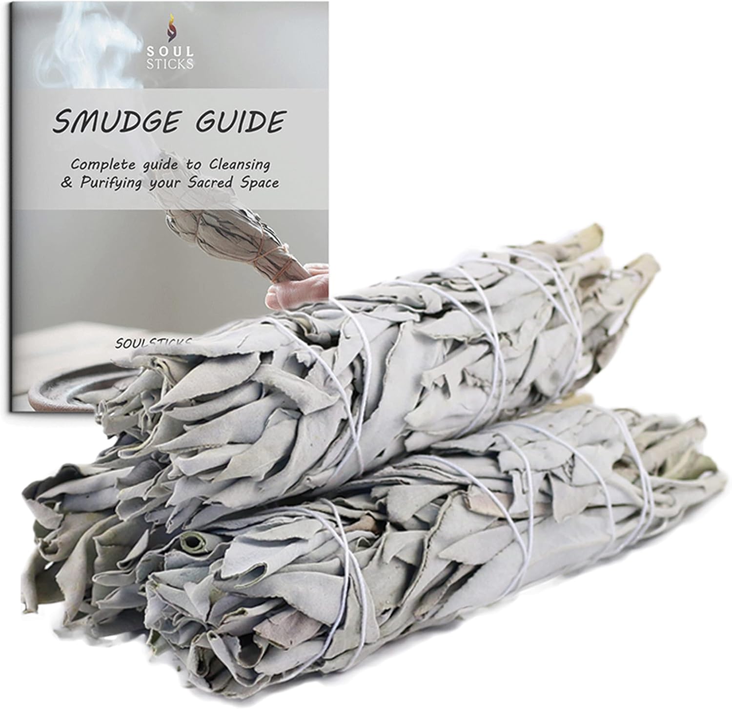 6 Inch White Sage Smudge Sticks for Home Cleansing, Meditation, Yoga ...