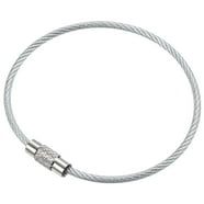 6 Inch Wire Keychain Cable Stainless Steel Key Ring Loop, Rose Red, 5 ...