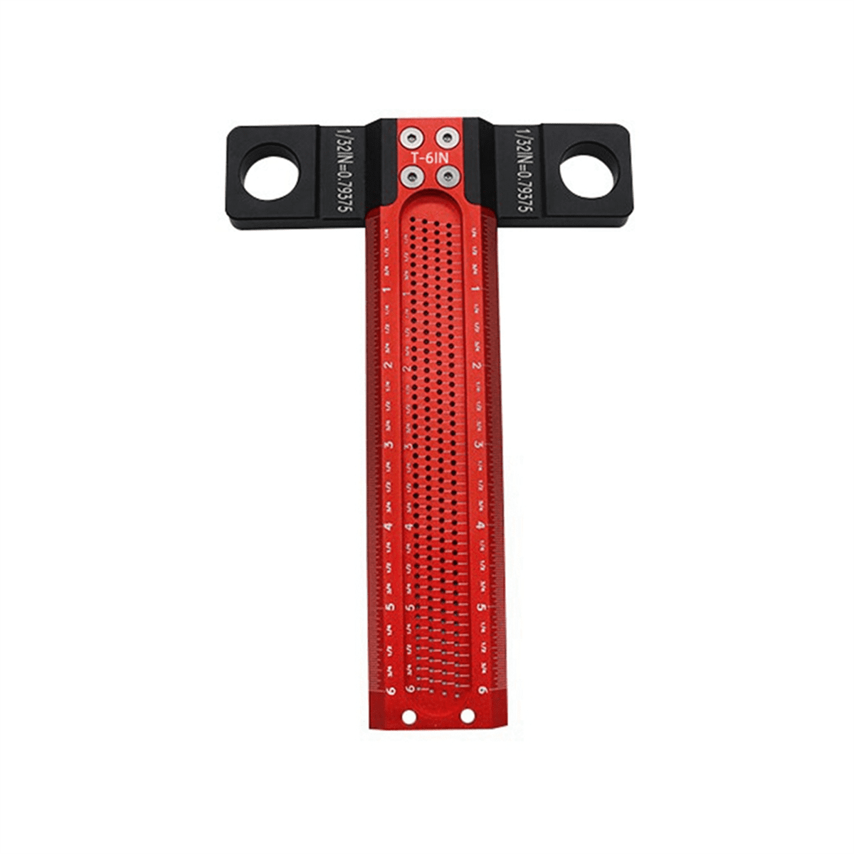 6-Inch Woodworking Hole Line Drawing Ruler Parallel/Vertical Line ...