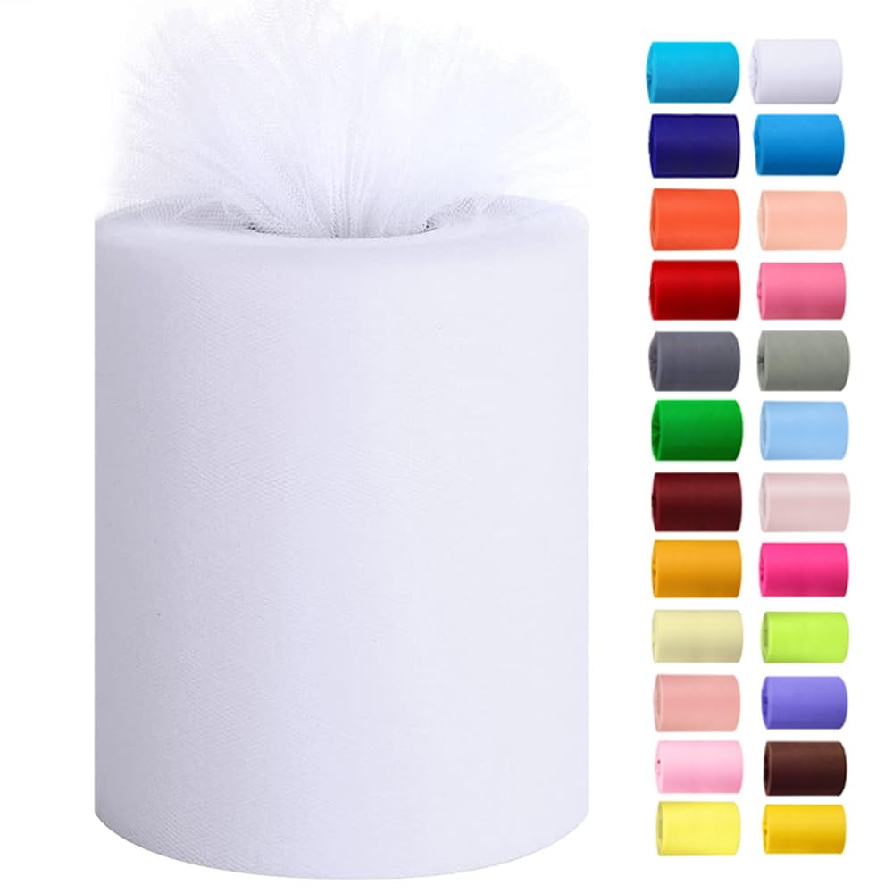 Tulle Roll 6 Inches Wide 100 Yards Long, 300FT Bulk Spool Fabric for ...