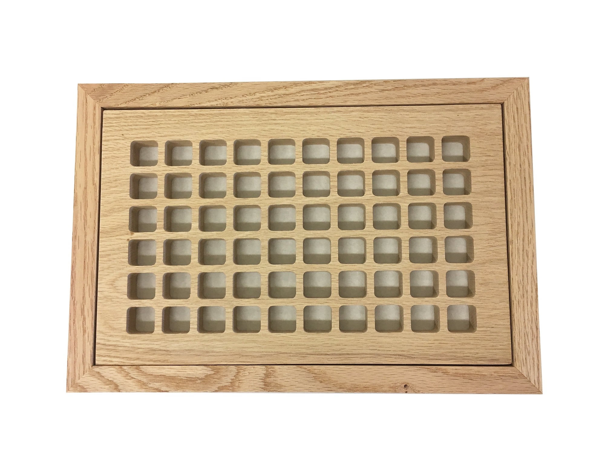 6 Inch x 14 Inch White Oak Hardwood Vent Floor Register Flush Mount ...