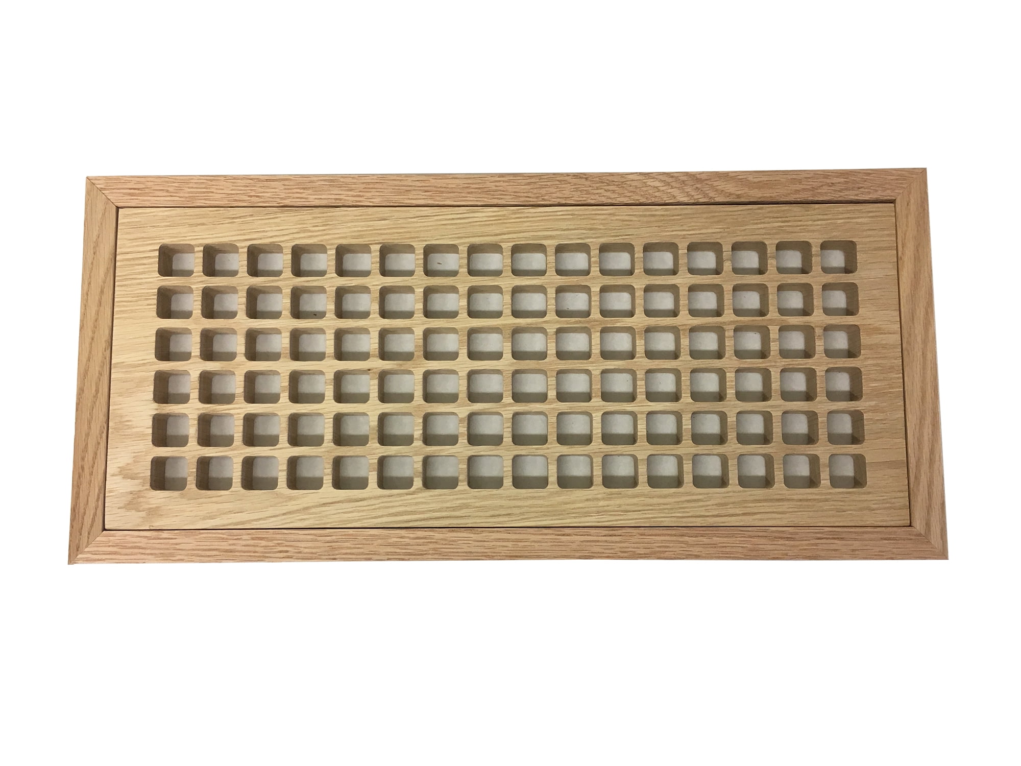 6 Inch x 18 Inch White Oak Hardwood Vent Floor Register Flush Mount ...