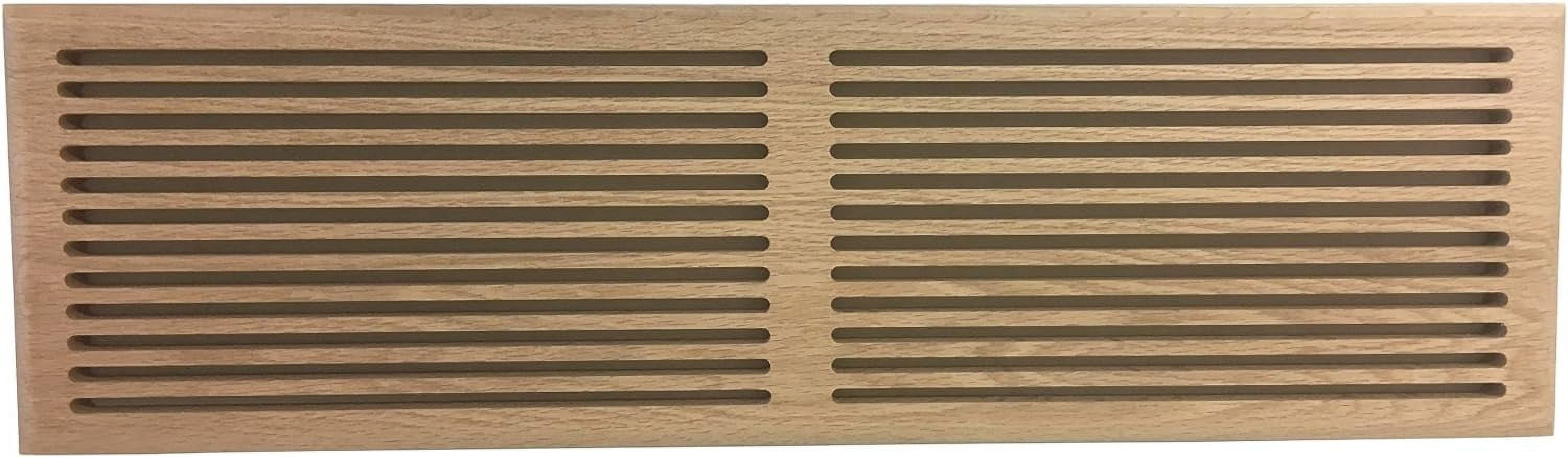 6 Inch x 24 Inch White Oak Hardwood Vent Floor Register Surface Mount ...