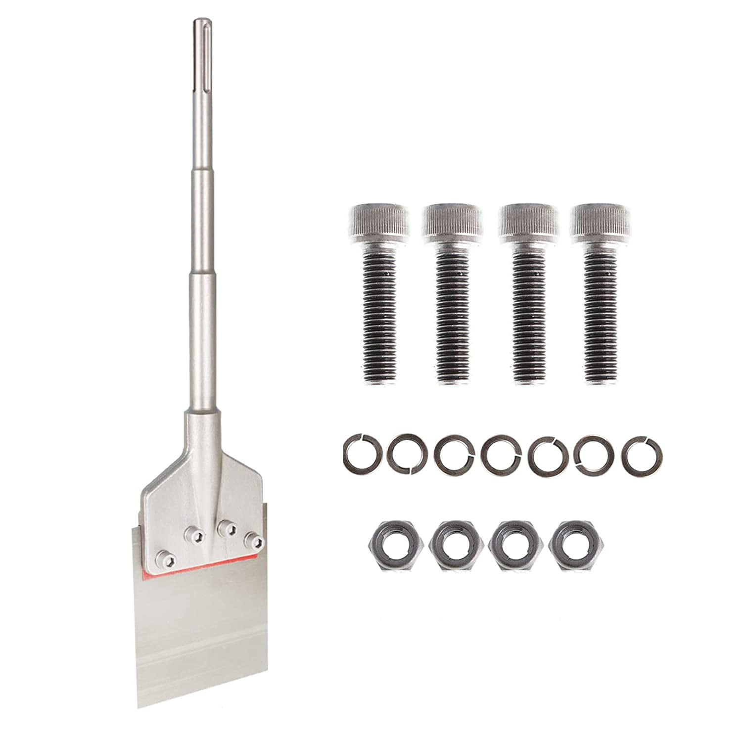 6 Inch x 25 Inch Floor Scraper, Wide Tile Removal Bit with Long Handle ...