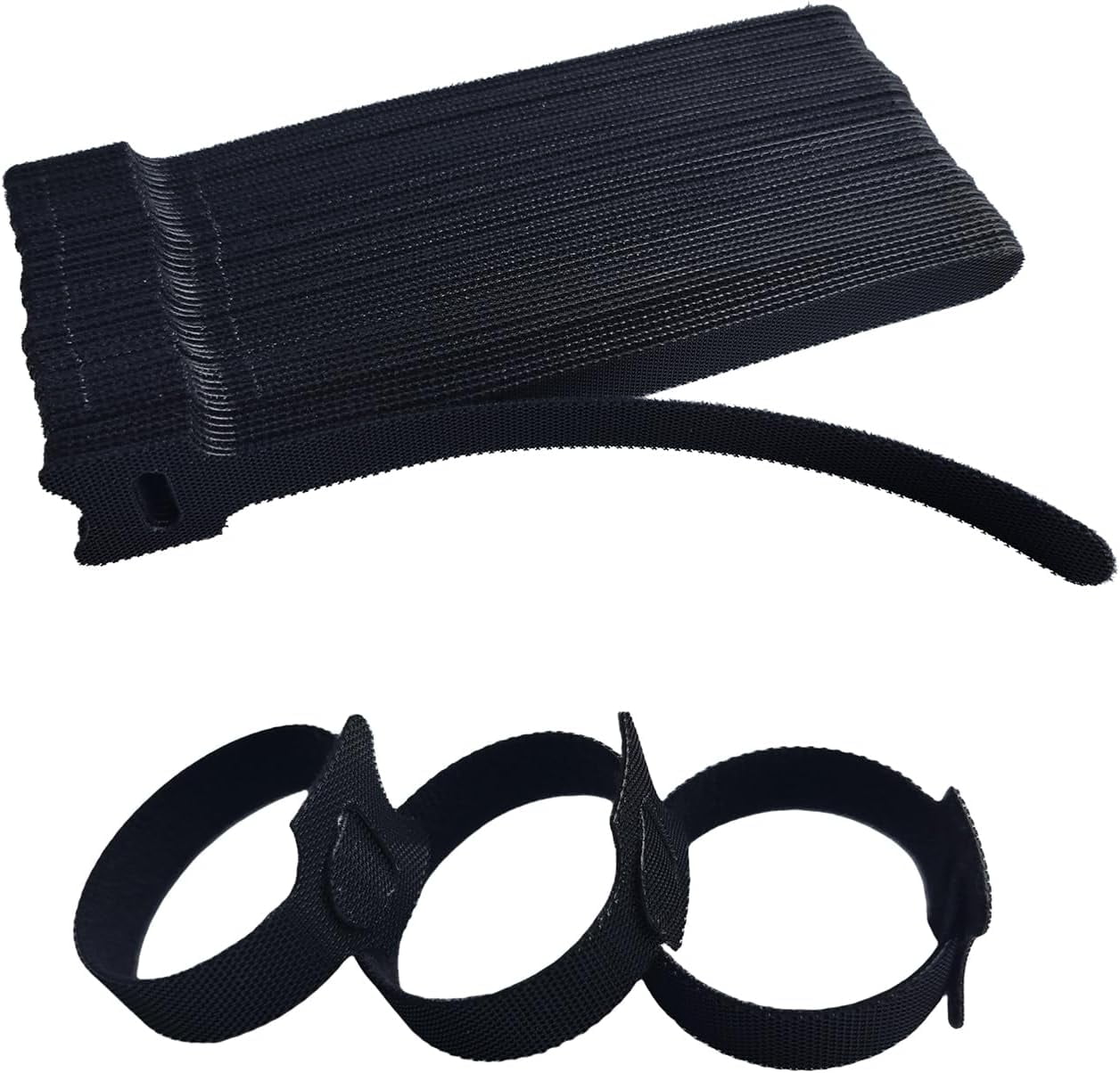 6 Inches Black Reusable Cable Ties,Multi-purpose Adjustable Cord Straps ...