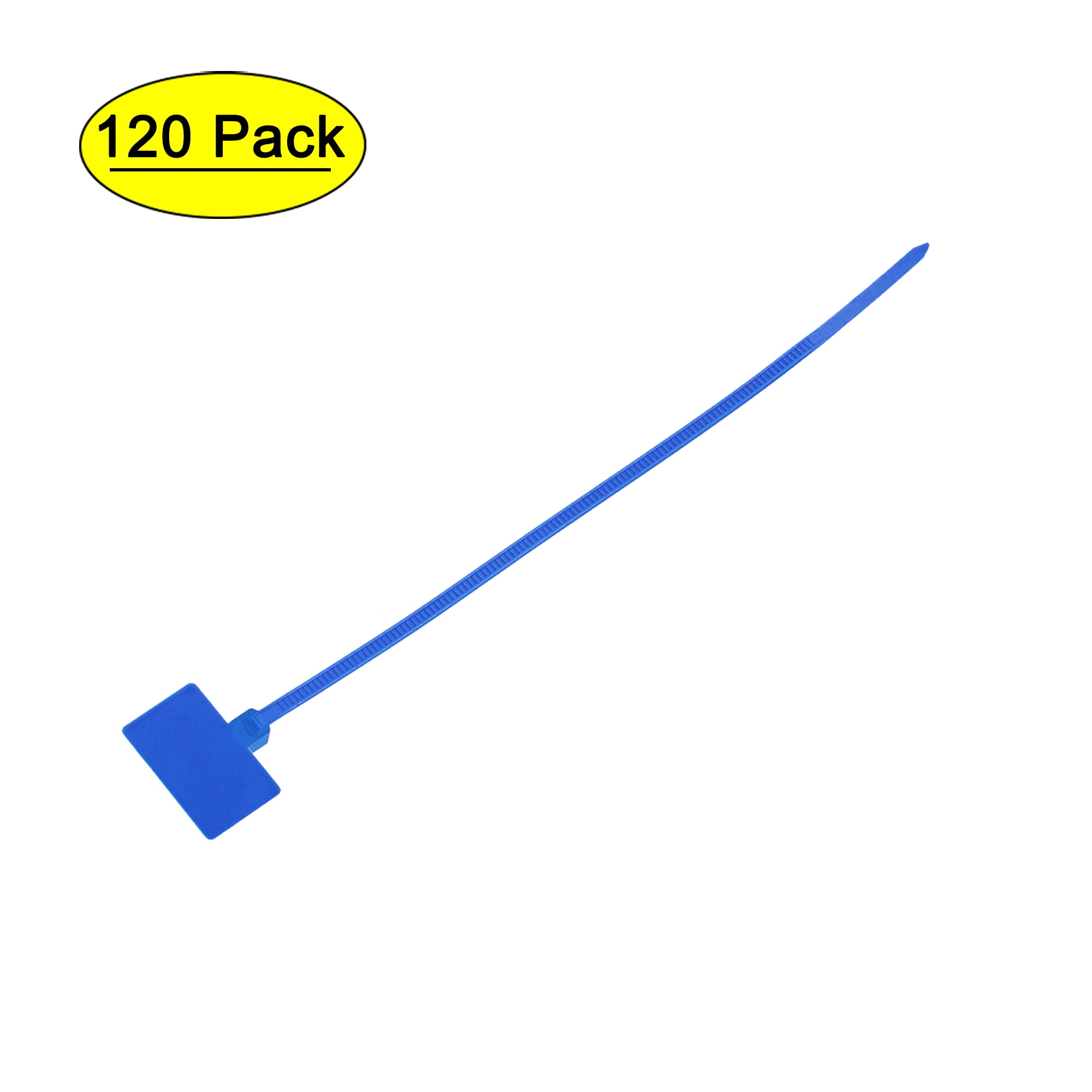6 Inches Cable Zip Ties Label Tag Mark Self-Locking Nylon Blue 120 Pack ...