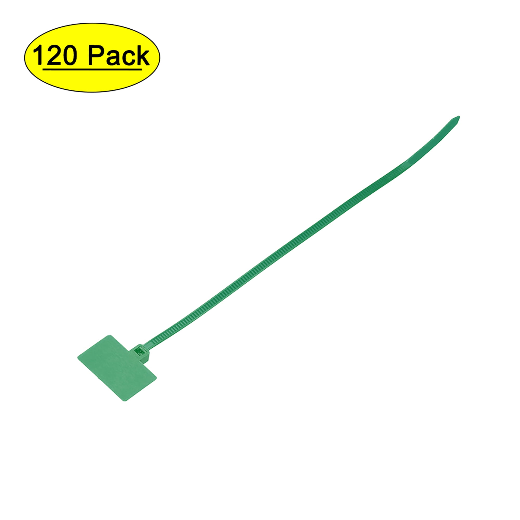 6 Inches Cable Zip Ties Label Tag Mark Self-Locking Nylon Green 120 ...