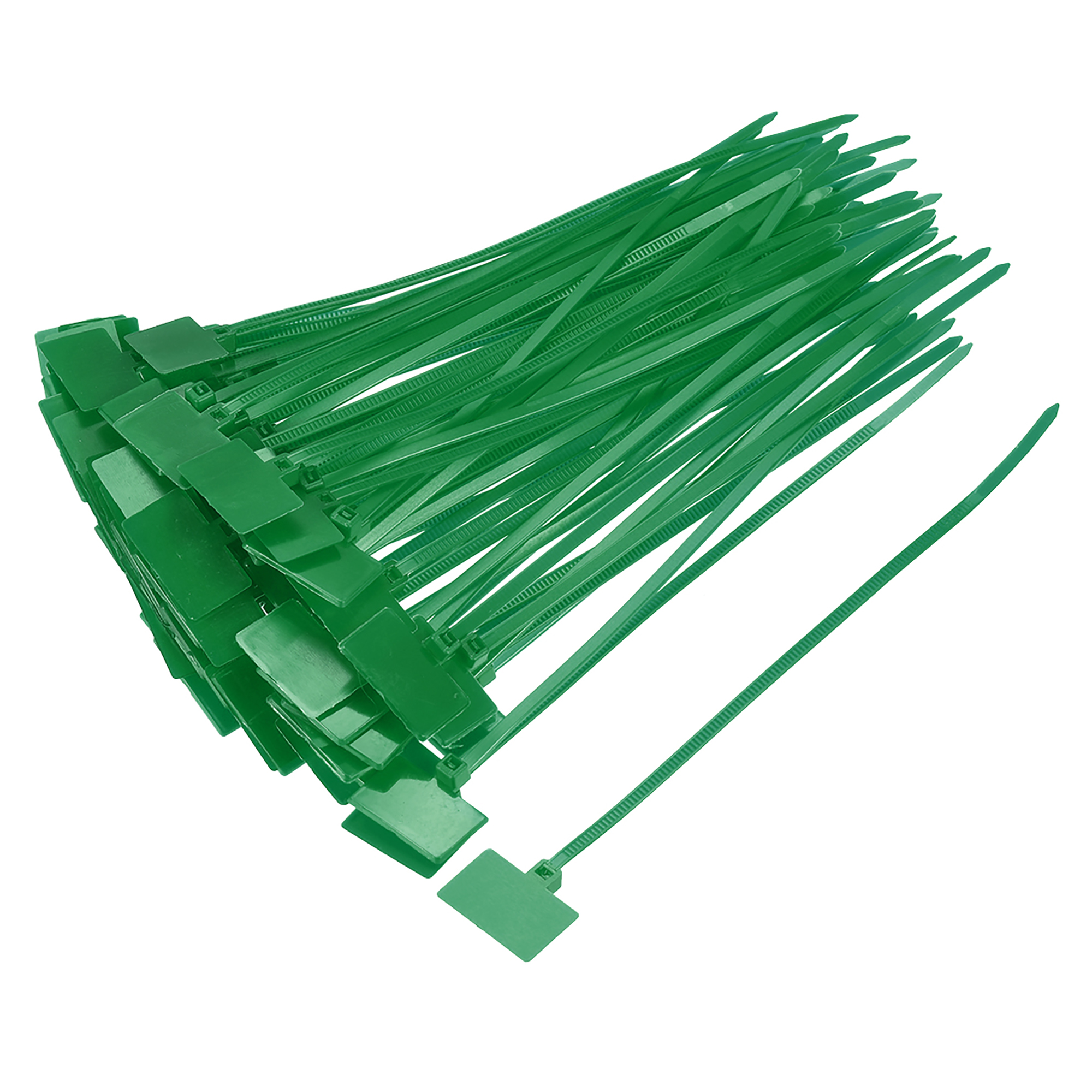 6 Inches Cable Zip Ties Label Tag Mark Self-Locking Nylon Green 80 Pack ...