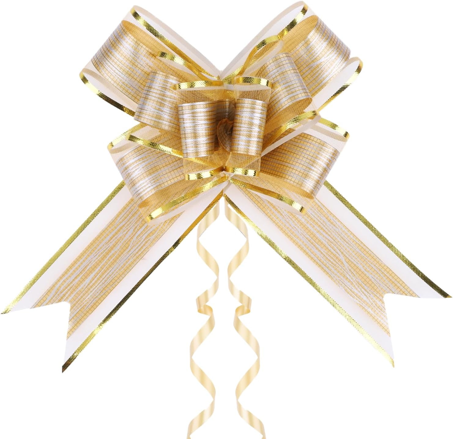 6 Inches Large Pull Bows, Bark Texture Gift Bow, Set of 20, for Gift ...
