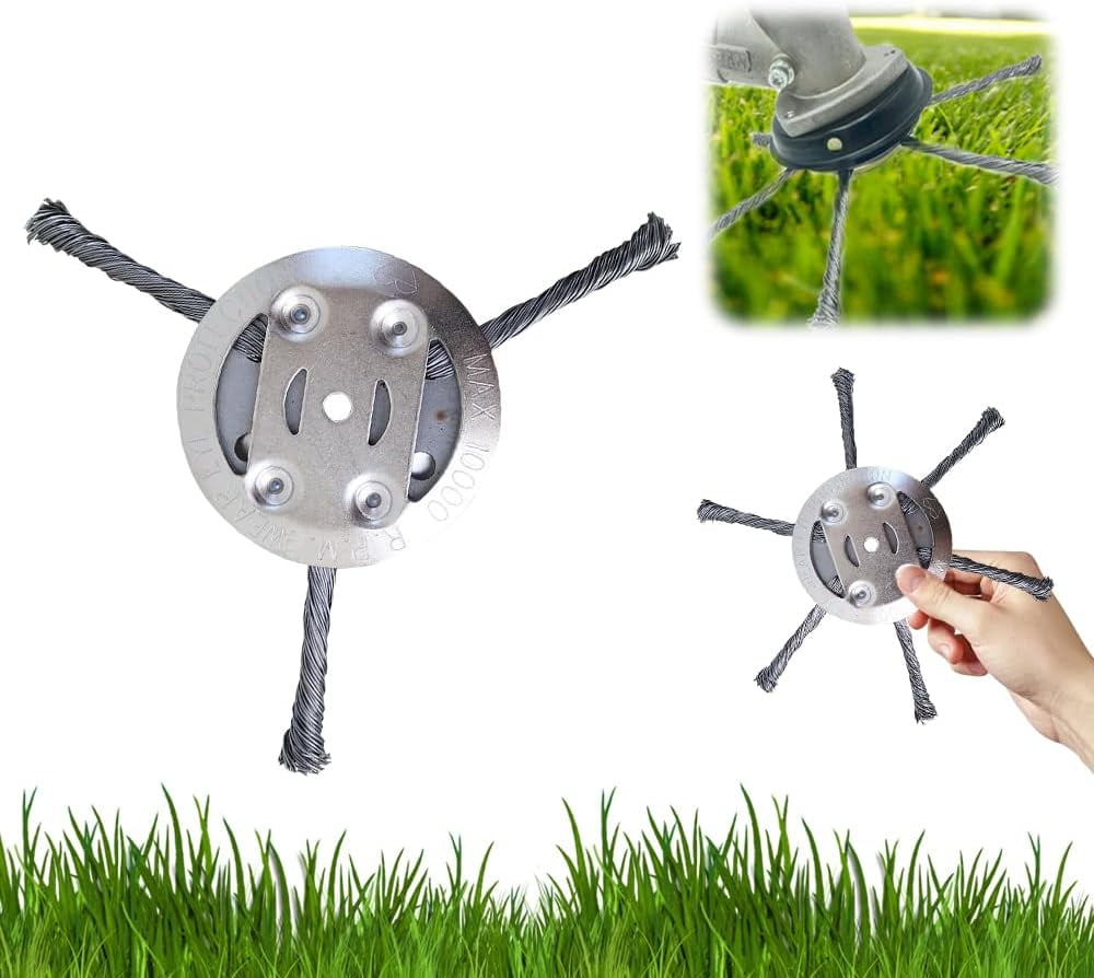 6 Inches Steel Wire Grass Trimmer Head, 2025 New Universal Wire Trimmer ...