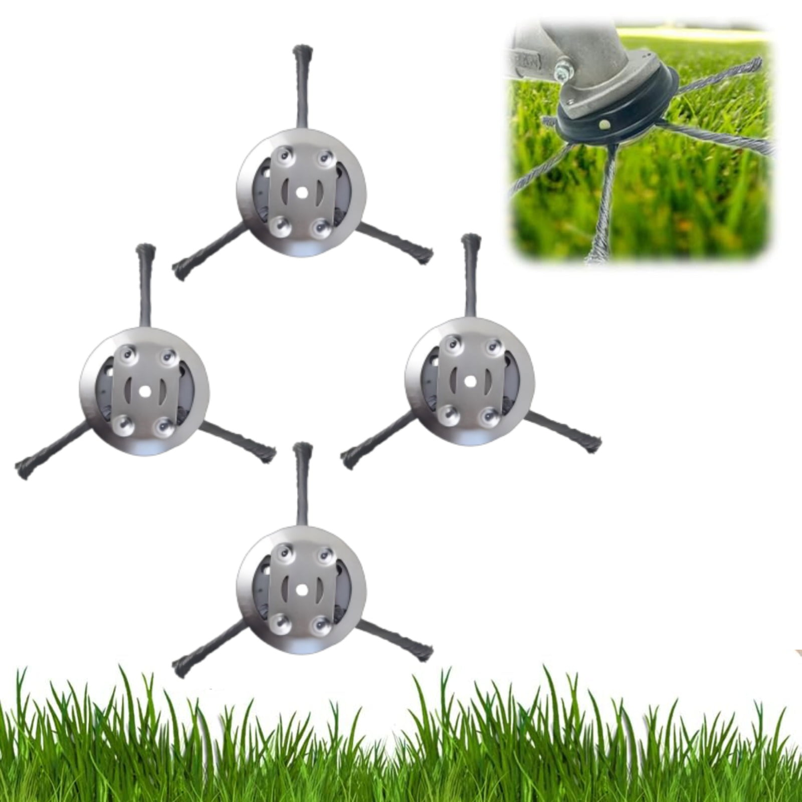 6 Inches Steel Wire Grass Trimmer Head, 2025 New Wire Trimmer Head ...