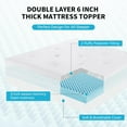 6 Inches Thickness Mattress Topper Queen Size, Dual Layer Design Soft ...