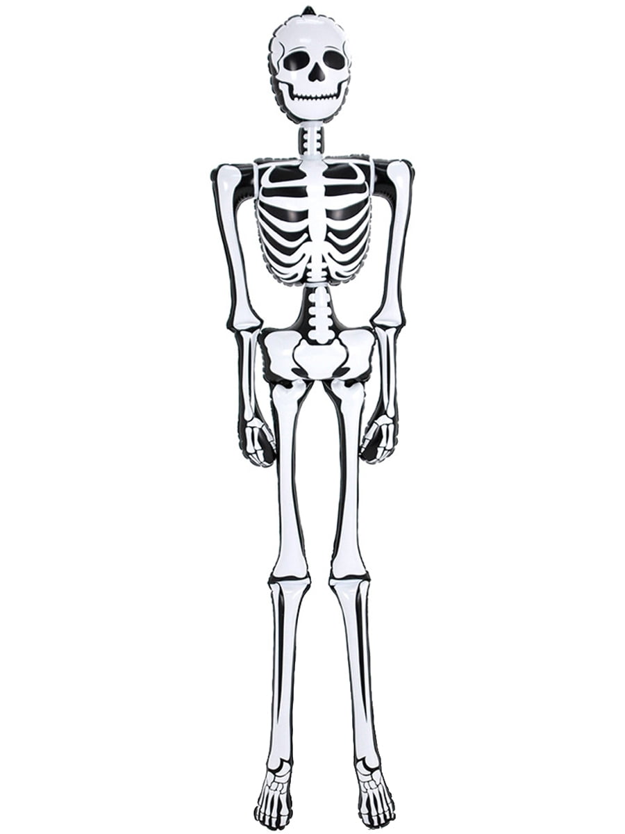 6' Inflatable Skeleton Halloween Party Decoration - Walmart.com