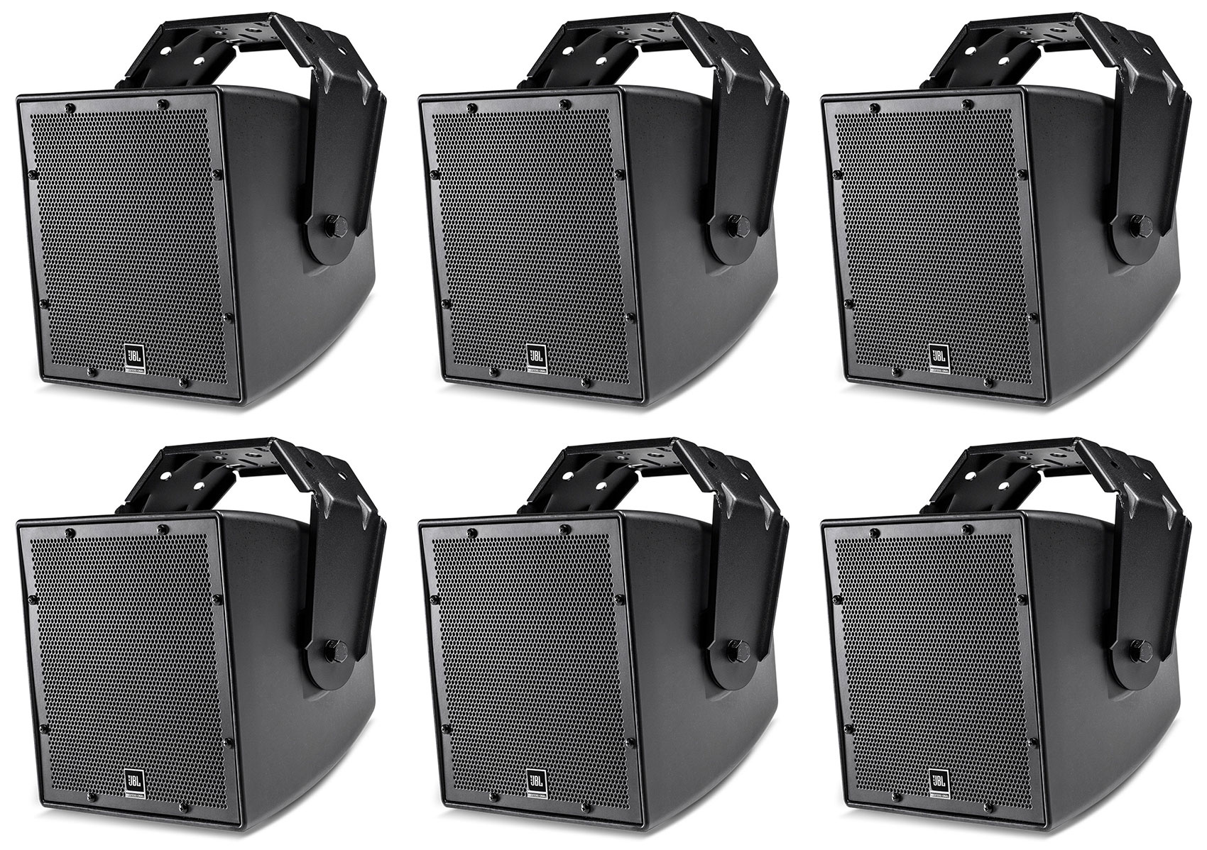 (6) JBL AWC62-BK 6.5" 120 Watt Black Indoor/Outdoor 70V Commercial ...