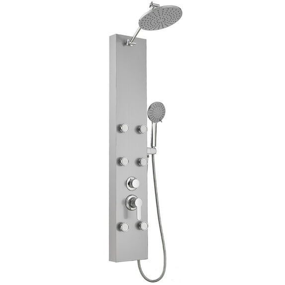 6-Jet Rainfall Shower Panel System with Rainfall Waterfall Shower Head ...