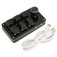 6 Key Mini Keypad With Knob Usb Diy Programmable Keyboard Osu Gaming Keyboard For Gaming Office