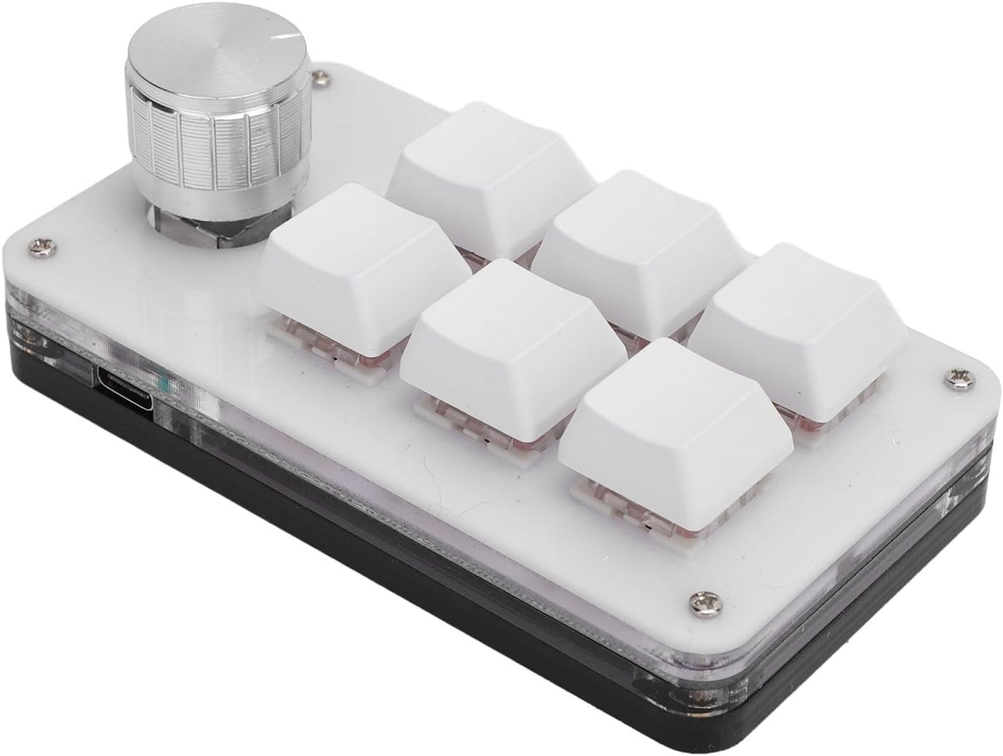 6 Keys One Handed USB PC Keypad, Dustproof Cool Mini Macro Mechanical ...