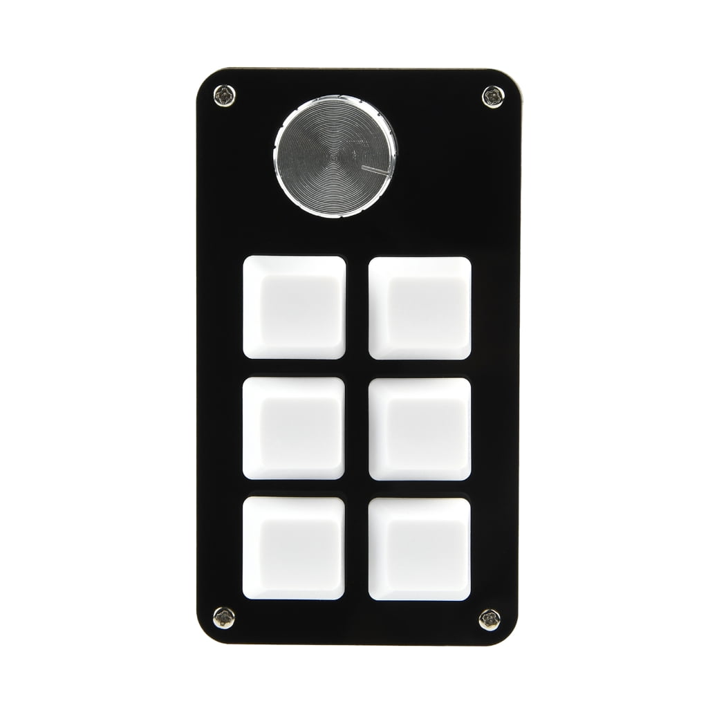 6 Keys Programmable Keyboard with Knob Function Programming Macro ...
