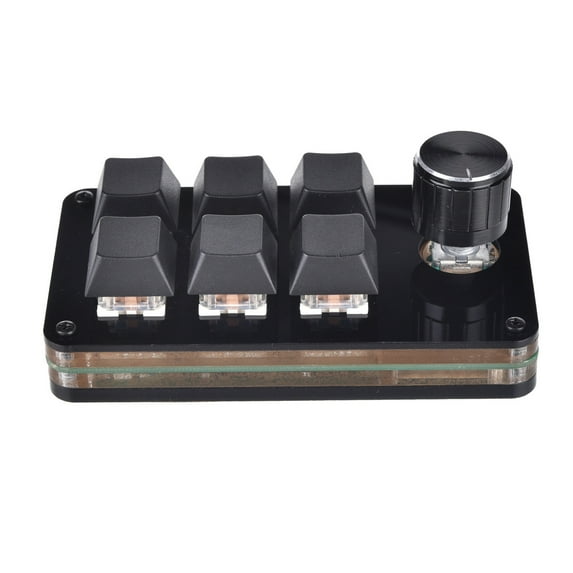 6 Keys USB Mini Keypad Programming Macro Pad with 1 Knobs Macro ...