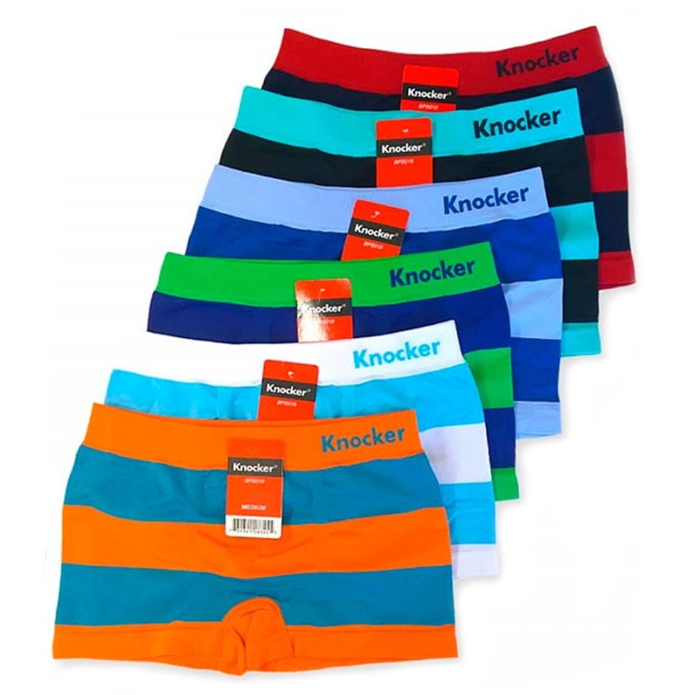 6 Knocker Boys Seamless Boxer Briefs Shorts Soft Underwear Spandex Kids ...