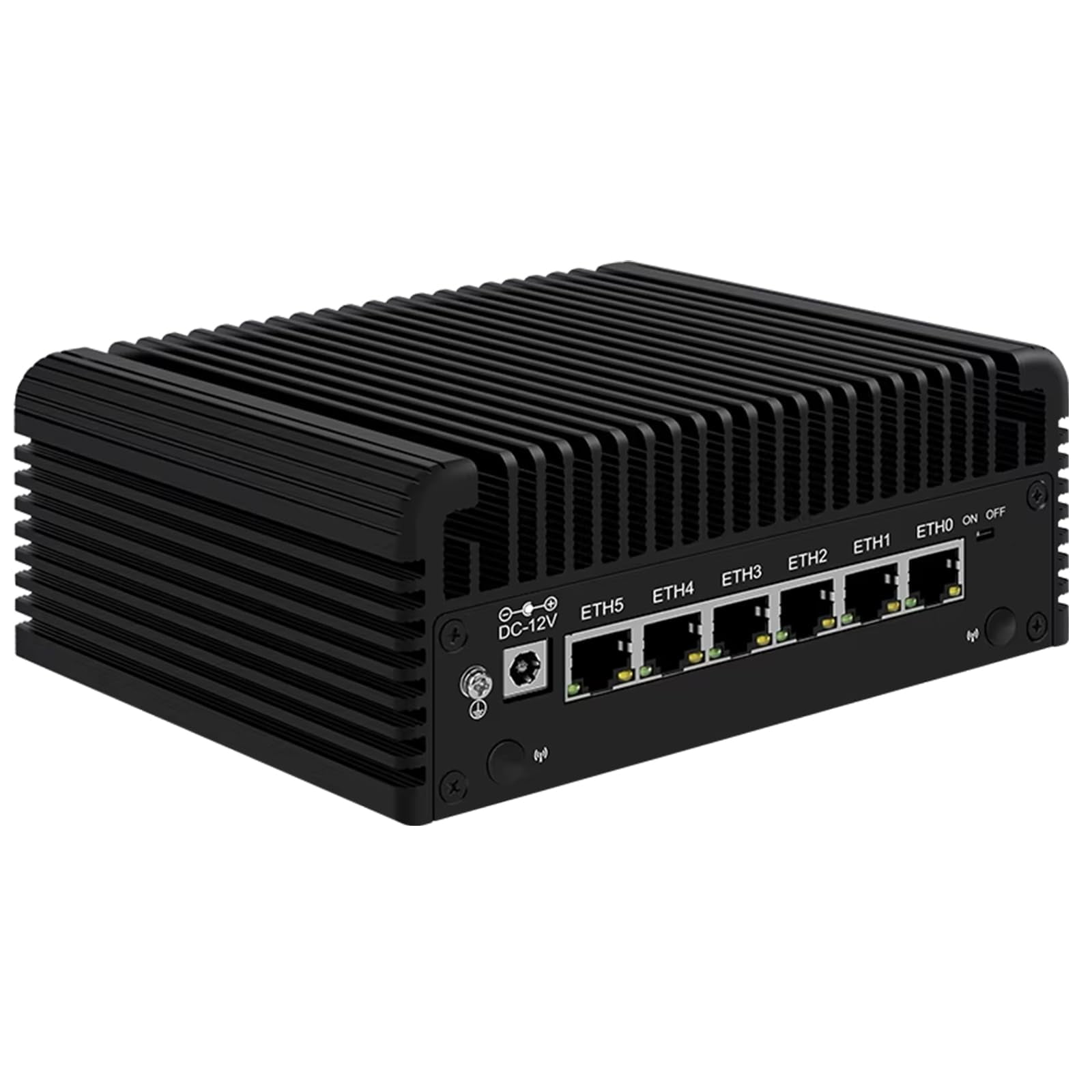 6 LAN 2.5G Firewall Router 12th Gen N150 6X i226-V Fanless Mini PC DDR5 ...