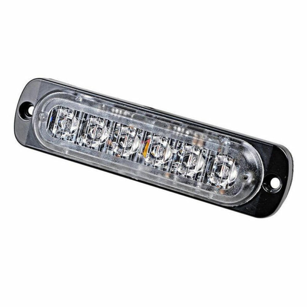 6-LED Blue Car Truck Lamp Beacon Hazard Flash Strobe Light Bar ...