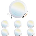 6” LED Disk Light Flush Mount Ceiling Light 15W Dimmable 5CCT 1500LM ...