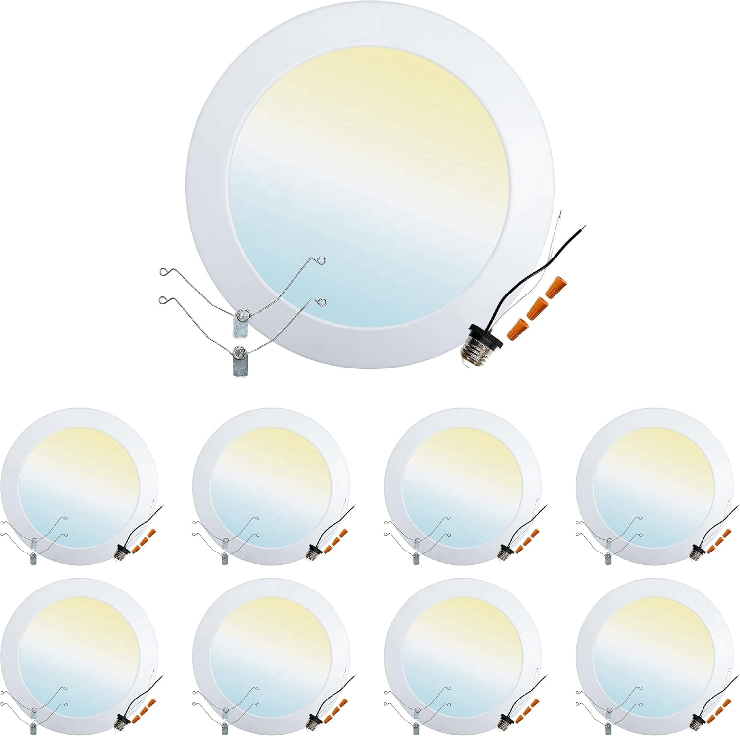 6” LED Disk Light Flush Mount Ceiling Light 15W Dimmable 5CCT 1500LM ...