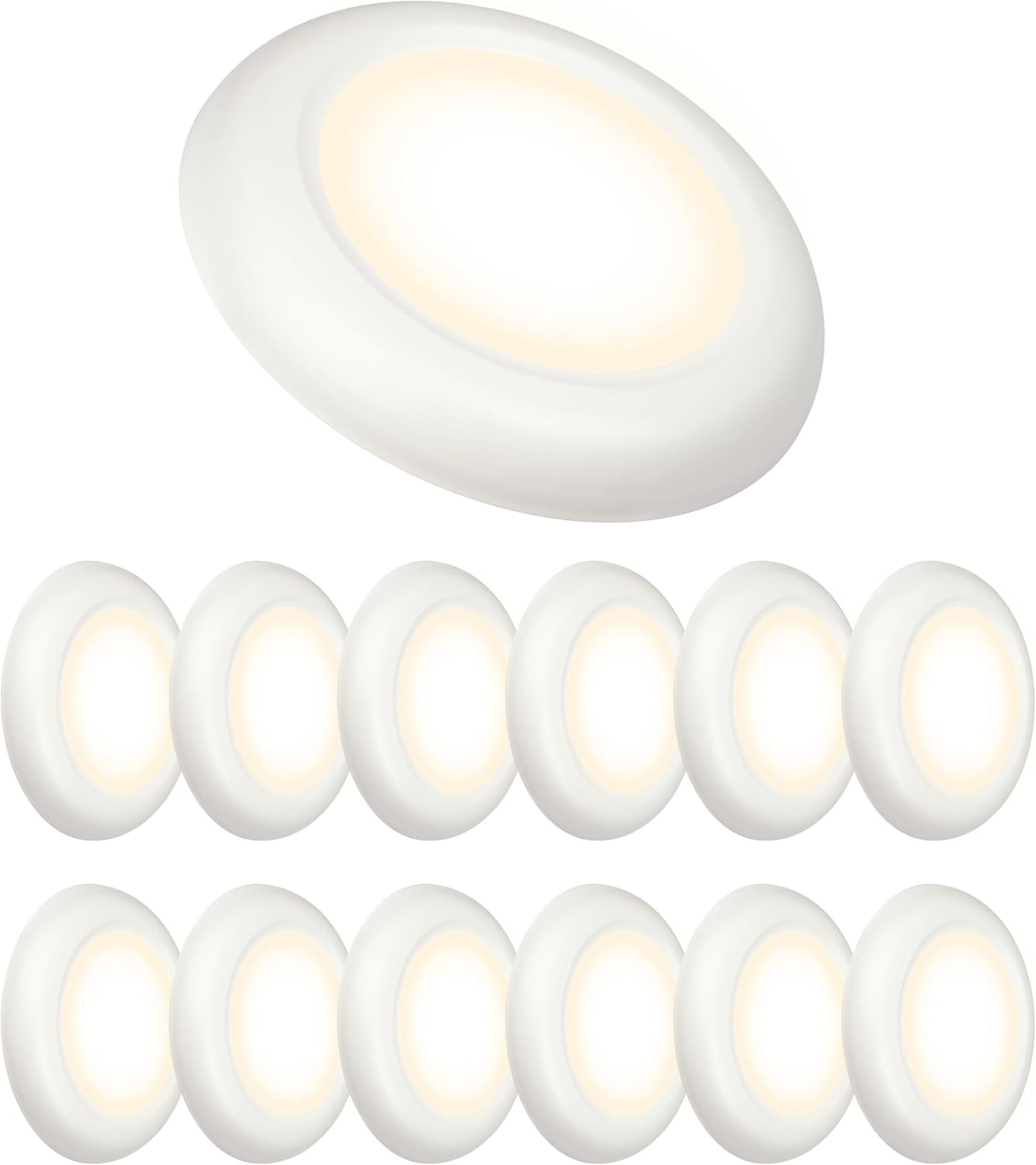 6" LED Flush Mount Ceiling Light – Dimmable, Slim Puck Downlight - Over ...