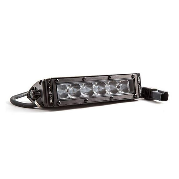 6" LED Light Bar Single Row Straight SS6 White Wide Single Diode ...
