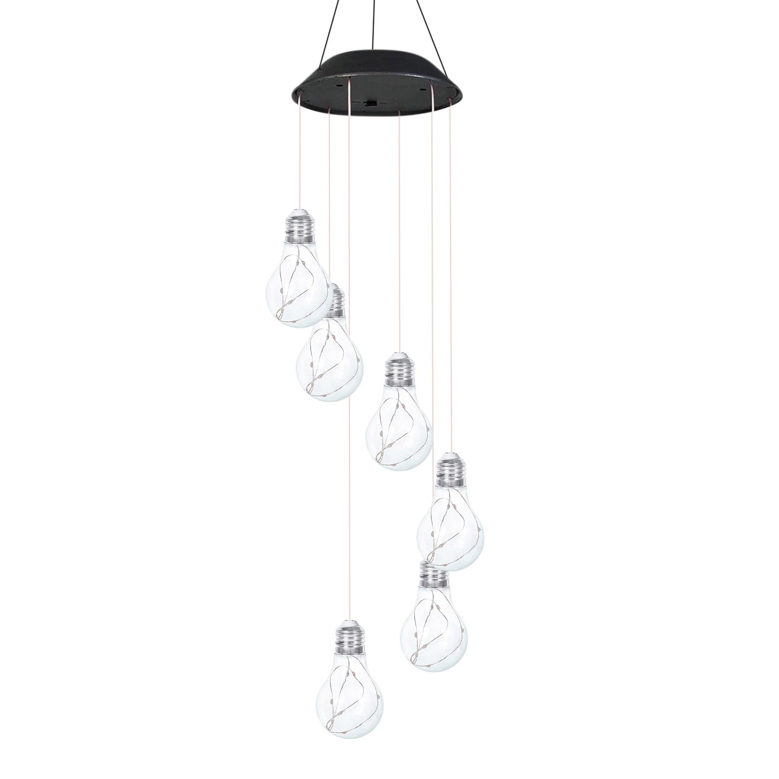 6 LED Solar Bulb Wind Chime Light Decorative Night Light,Hanging Wind ...