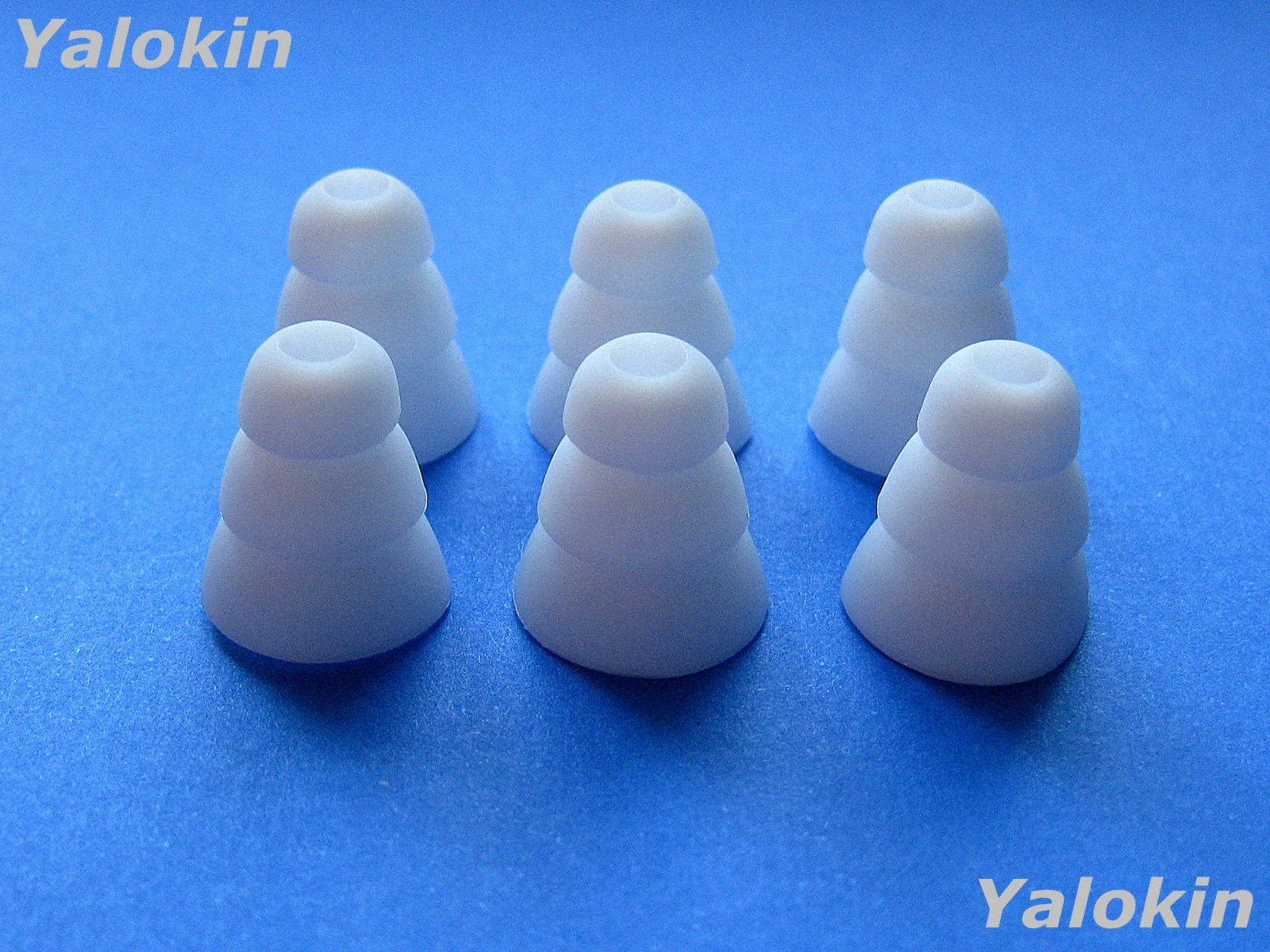 6 Large (L) White Triple Flange Replacement Eartips for Monster In-Ear ...