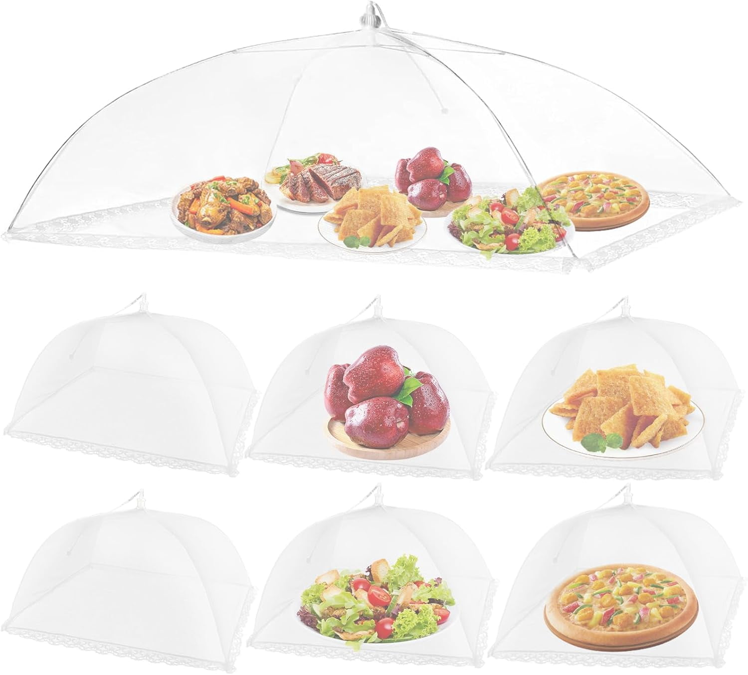 6 Large and Tall Food Covers, 17"x17" Food Tents Food Covers for ...