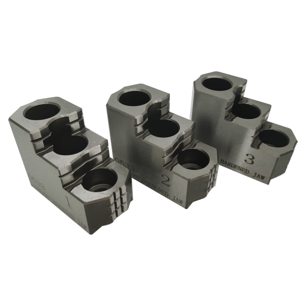 6" Lathe Hard Claws Set 3 Pcs Lathe Chuck Serrated Steel Hard Chuck ...