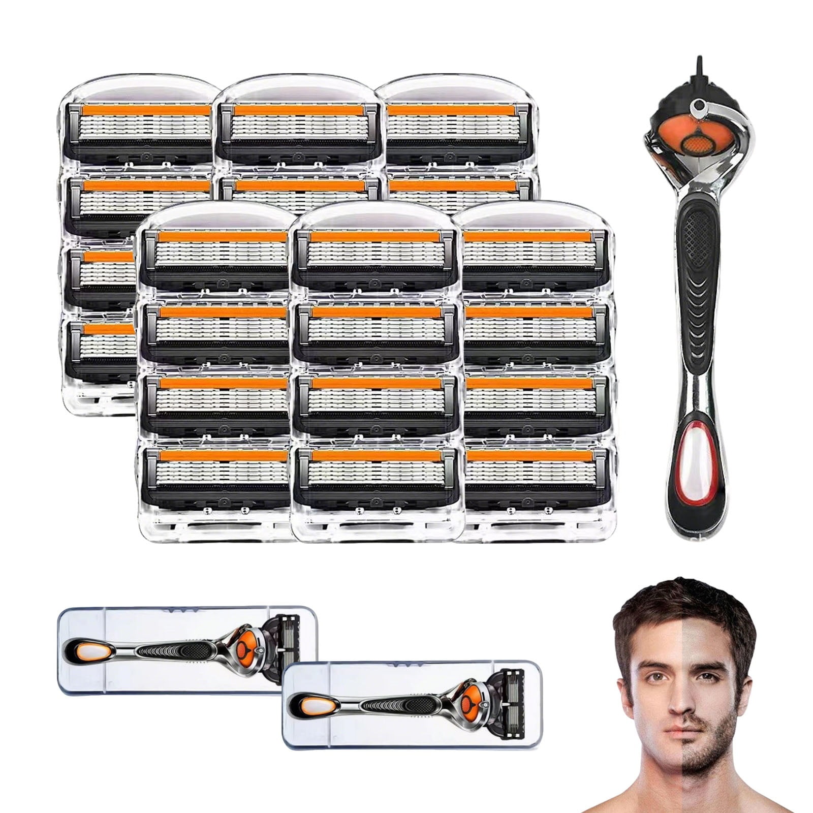 6 Layer Blade 1 Handle 48 Refills, Ergonomic Handle, Ultra Sharp ...