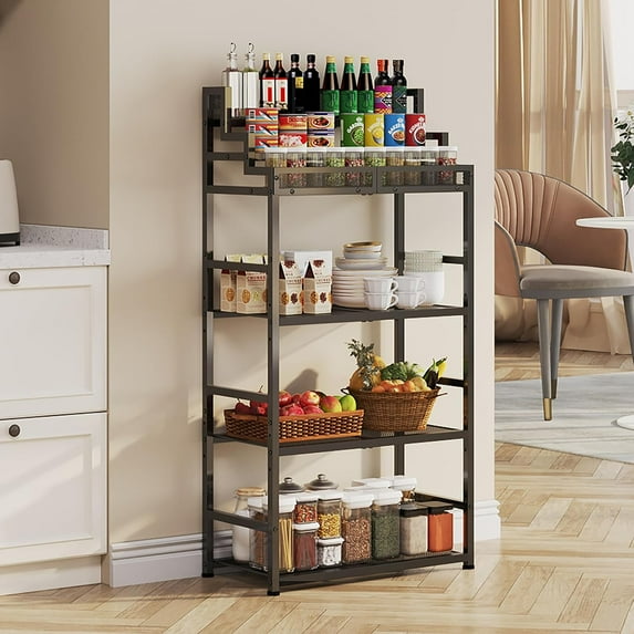 6-Layer Kitchen Storage Rack,Adjustable Metal Racks for Storage,Kitchen ...
