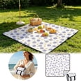 6-Layer Quilted Waterproof Picnic Blanket & Sandproof Foldable Beach ...
