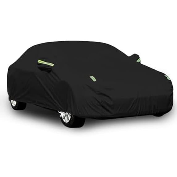 6 Layers Car Cover Waterproof All Weather for Automobiles, Outdoor Full ...