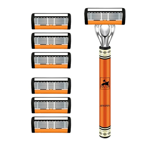 6-Layers Safety Razor Set High Quality Men Razor Sharp Stainless Steel ...