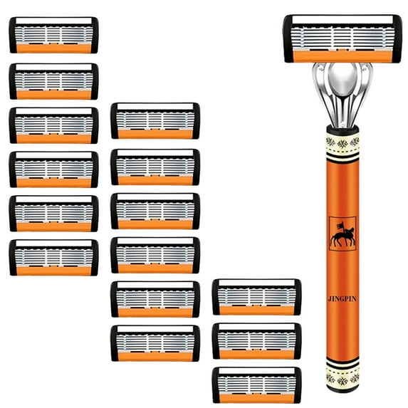6-Layers Safety Razor Set High Quality Men Razor Sharp Stainless Steel ...