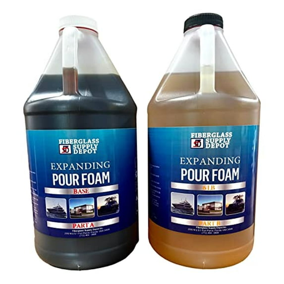 6 Lb. Density Expanding Pour Foam, 2 Part Polyurethane Closed Cell ...