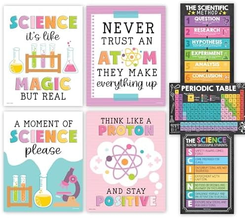 6 Life Science Posters For Classroom Middle School, 4 Science Bulletin ...