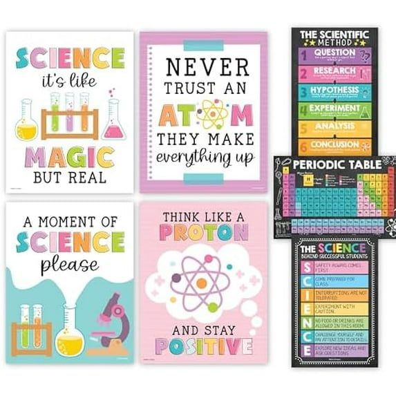 6 Life Science Posters For Classroom Middle School, 4 Science Bulletin ...