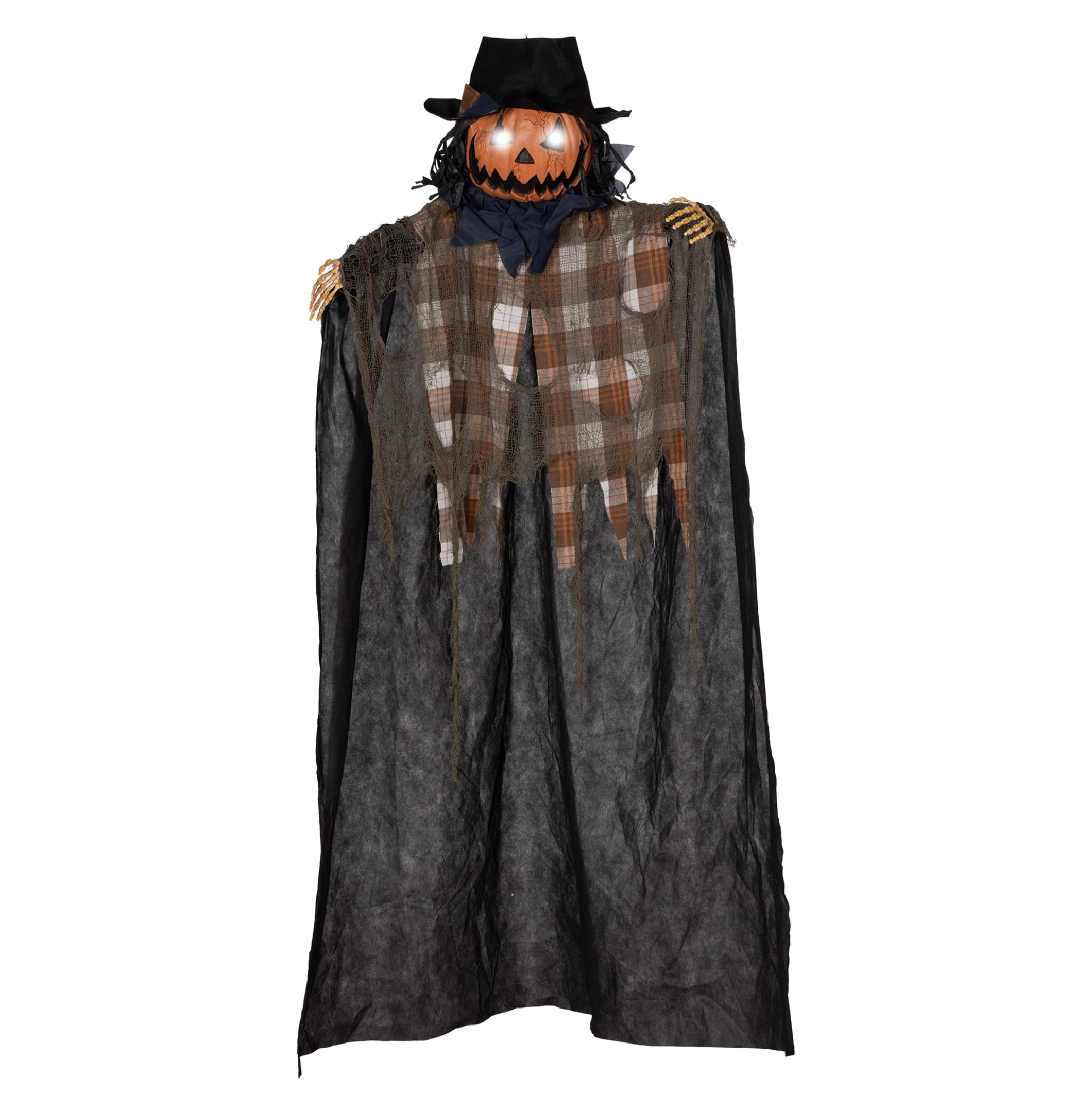 6' Life Size Hanging Pumpkin Ghost Decoration, Light-up Eyes and Creepy ...
