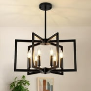 Farmhouse Chandelier, 5-Light Rustic Adjustable Entryway Light Fixture ...