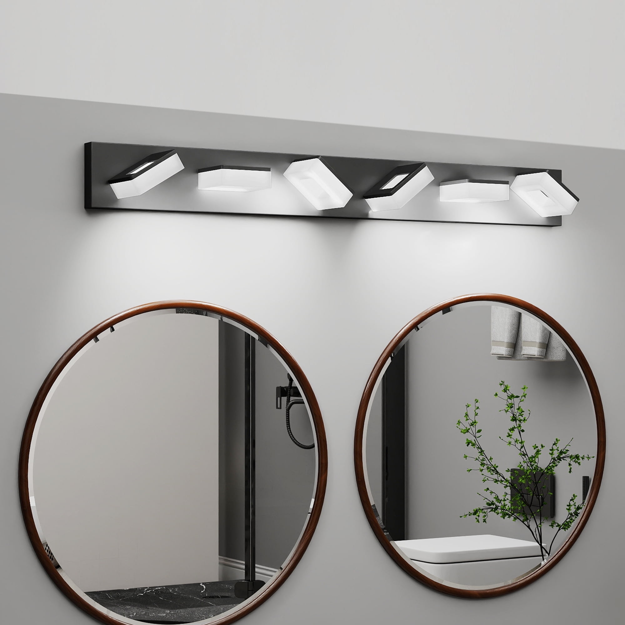 6-Light LED Vanity Light, 39 Inch Adjustable, Dimmable 3-Color (3/4 ...