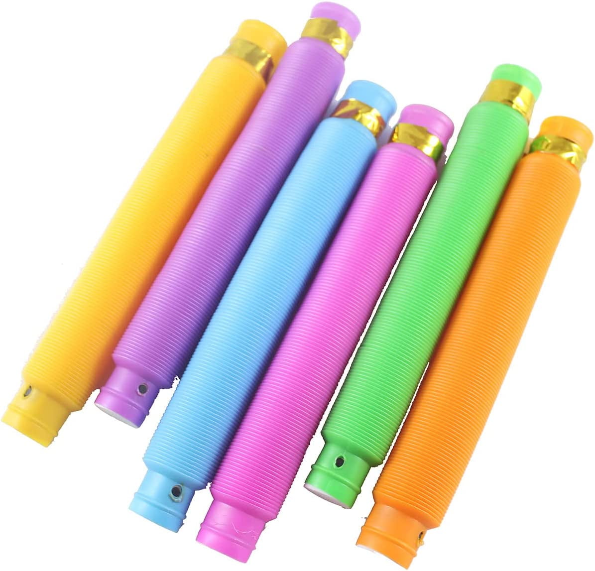 6 Light-Up Large Glow in the Dark Fidget Pull and Pop Snap Expanding ...