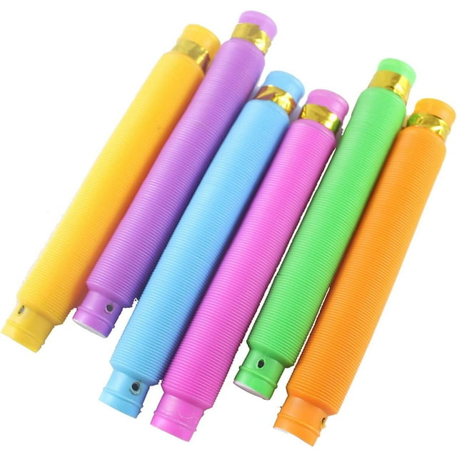 6 Light-Up Large Glow in the Dark Fidget Pull and Pop Snap Expanding ...