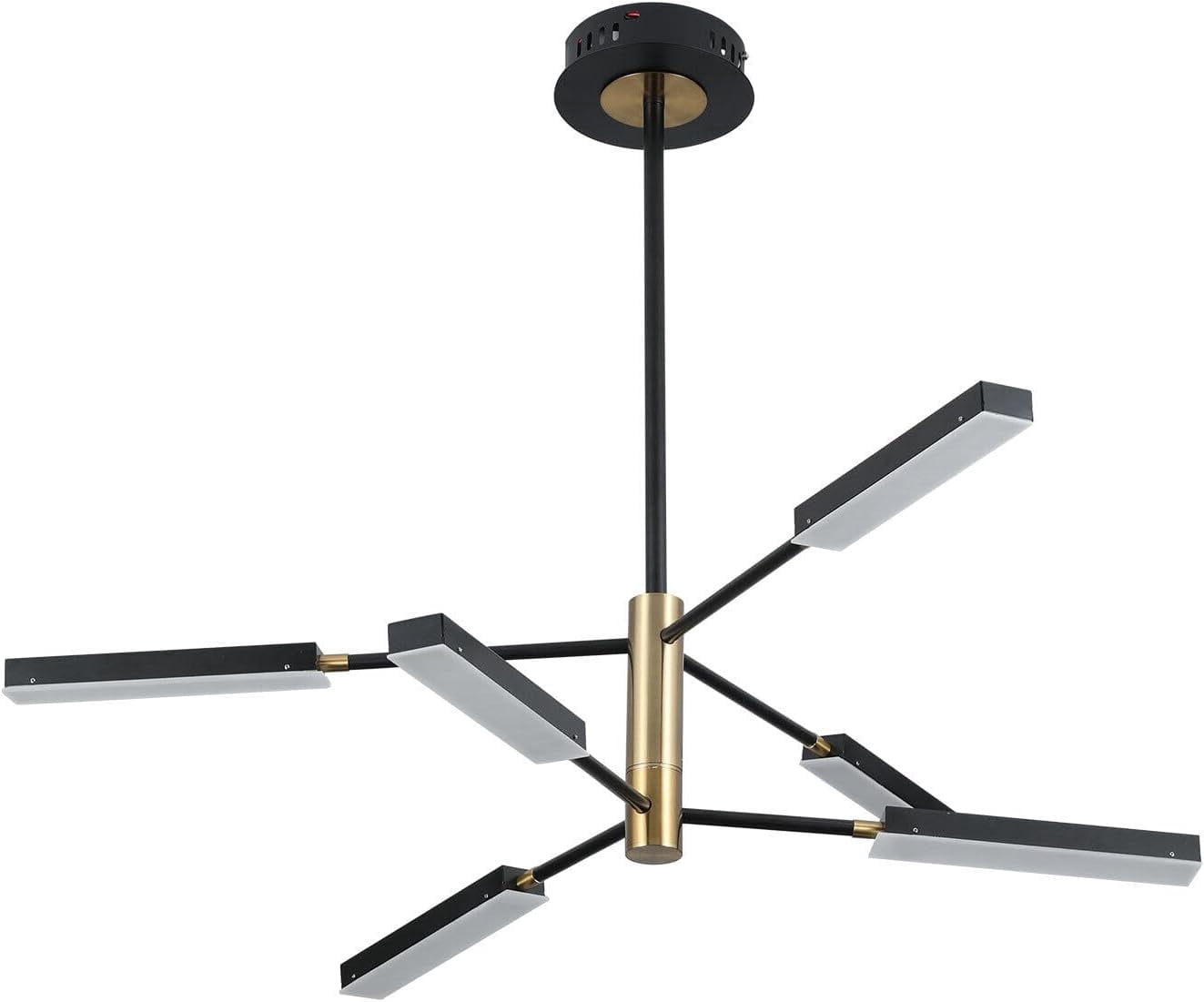 6 Lights Modern LED Chandelier Irregular Shape Acrylic Decoration ...