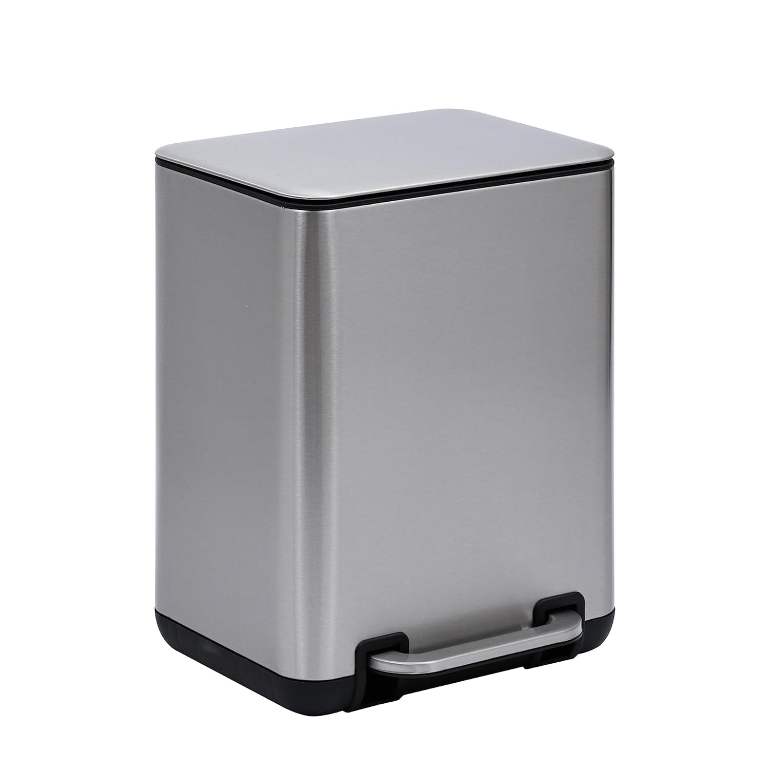 6 Liter / 1.58 Gallon Trash Can with Plastic Inner Buckets; Rectangle ...